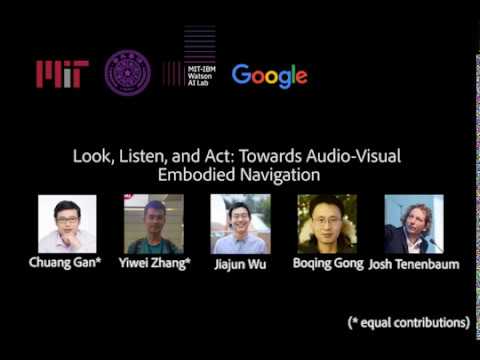 [ICRA 2020] Look, Listen, and Act: Towards Audio-Visual Embodied Navigation - YouTube