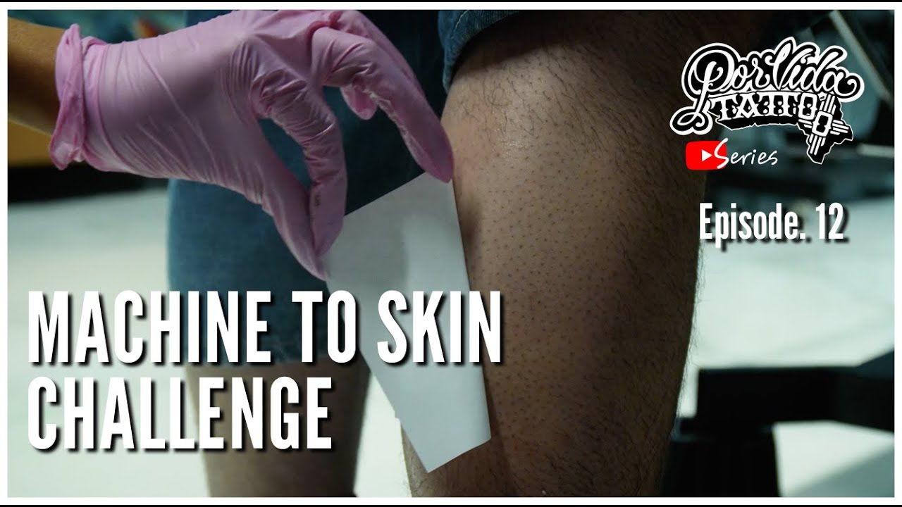 No stencil, no references, machine to skin tattoo challenge - YouTube