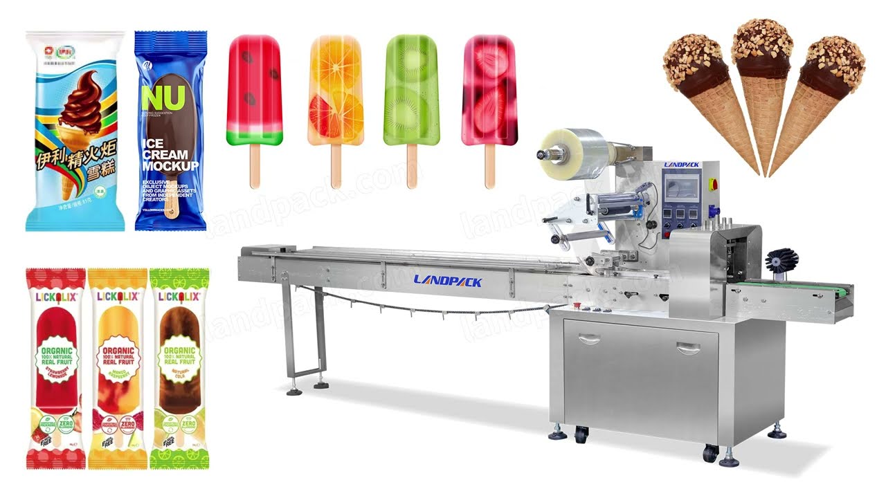Automatic Popsicle Packaging Machine | Ice Pop Packaging Machine. 钟薛高 ...