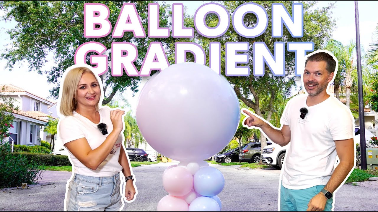 Gradient Gender Balloon Detailed DIY | Gender Party | Gender Balloon ...