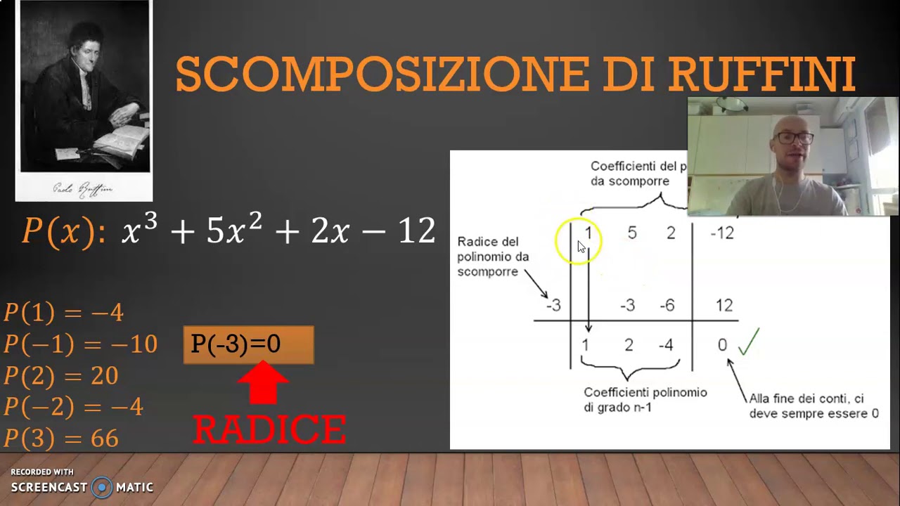 8 scomposizione dei polinomi con il metodo di Ruffini - YouTube