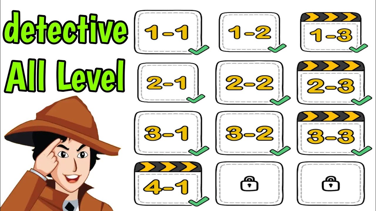 brain out detective all level 1-1 to 4-1 gameplay - brain out detective ...