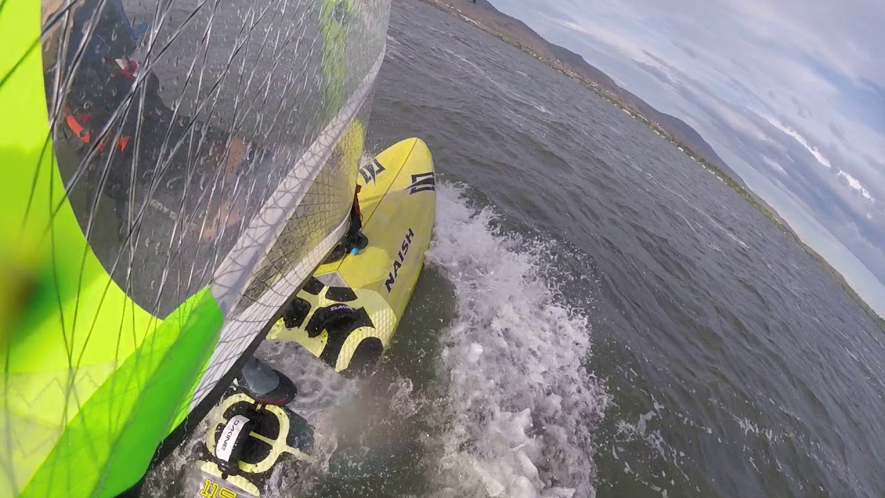 Ezzy Legacy 5.2 on 115L Naish Starship at Klamath Lake, Or. - YouTube