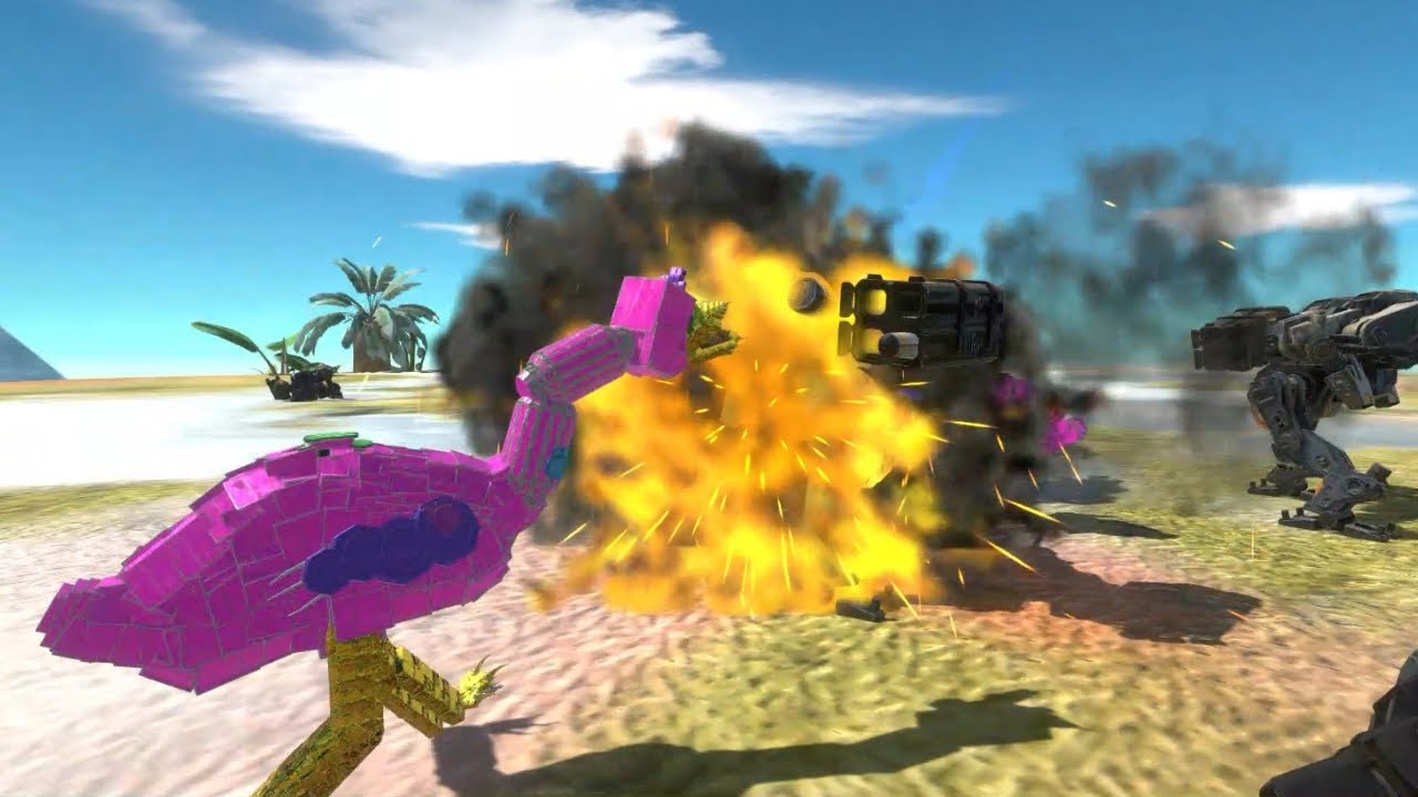 OPILA BIRD VS B O S S ROBOTS NEW MAPS - Animals Revolt Battle Simulator ...