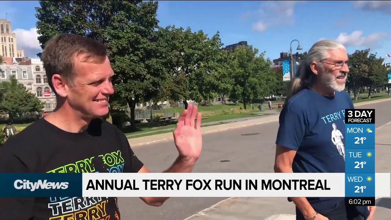 Terry Fox run in Montreal welcomes his younger brother - YouTube