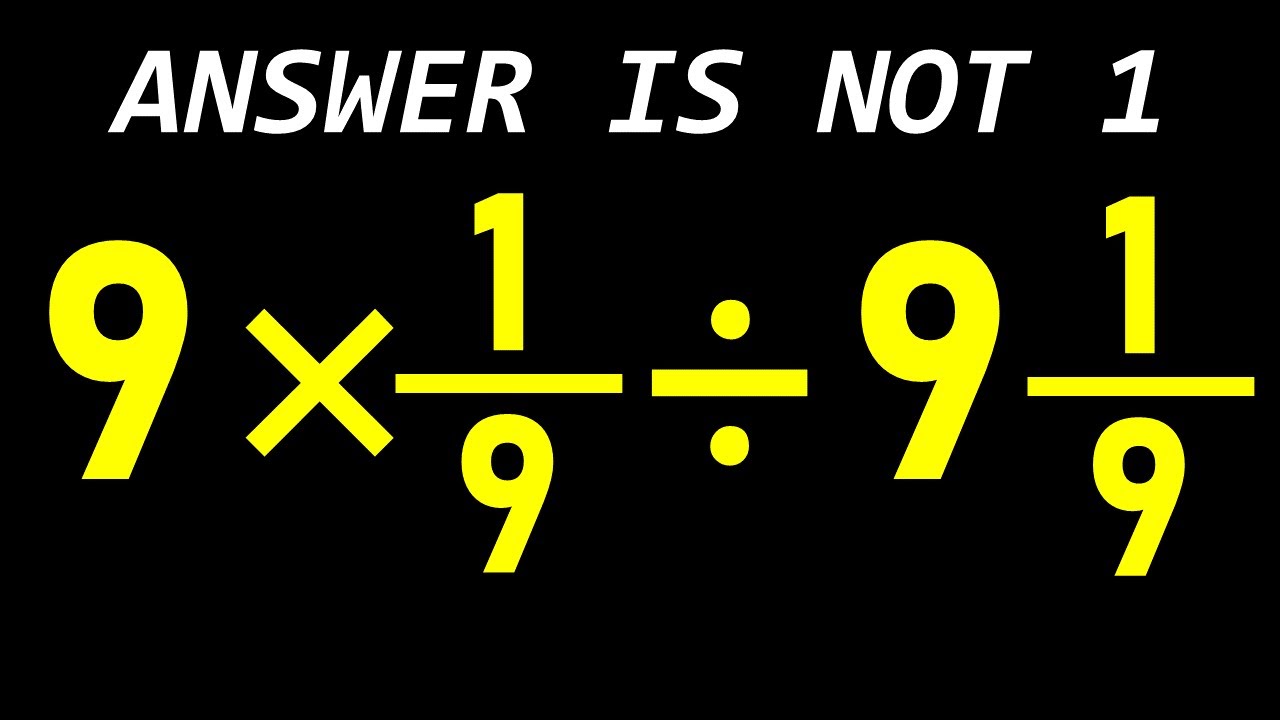 Most People Get This Math Question Wrong! - YouTube