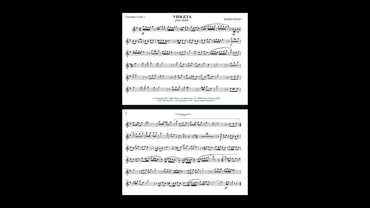 Violeta - Mario Rizzo (Pasodoble) - YouTube
