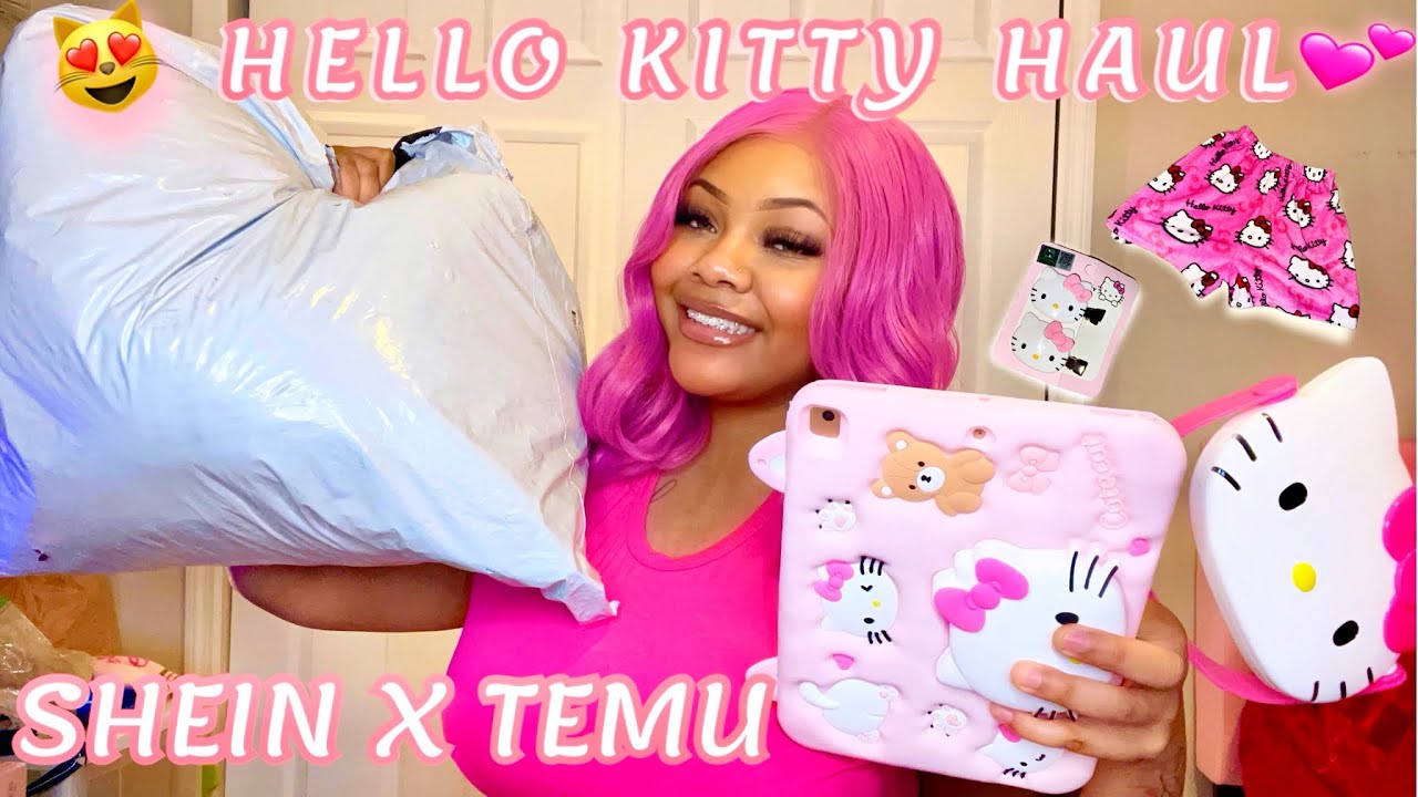 THE CUTEST HELLO KITTY SHEIN/TEMU HAUL FOR 2024!!!🩷| 20+Items | ** for ...