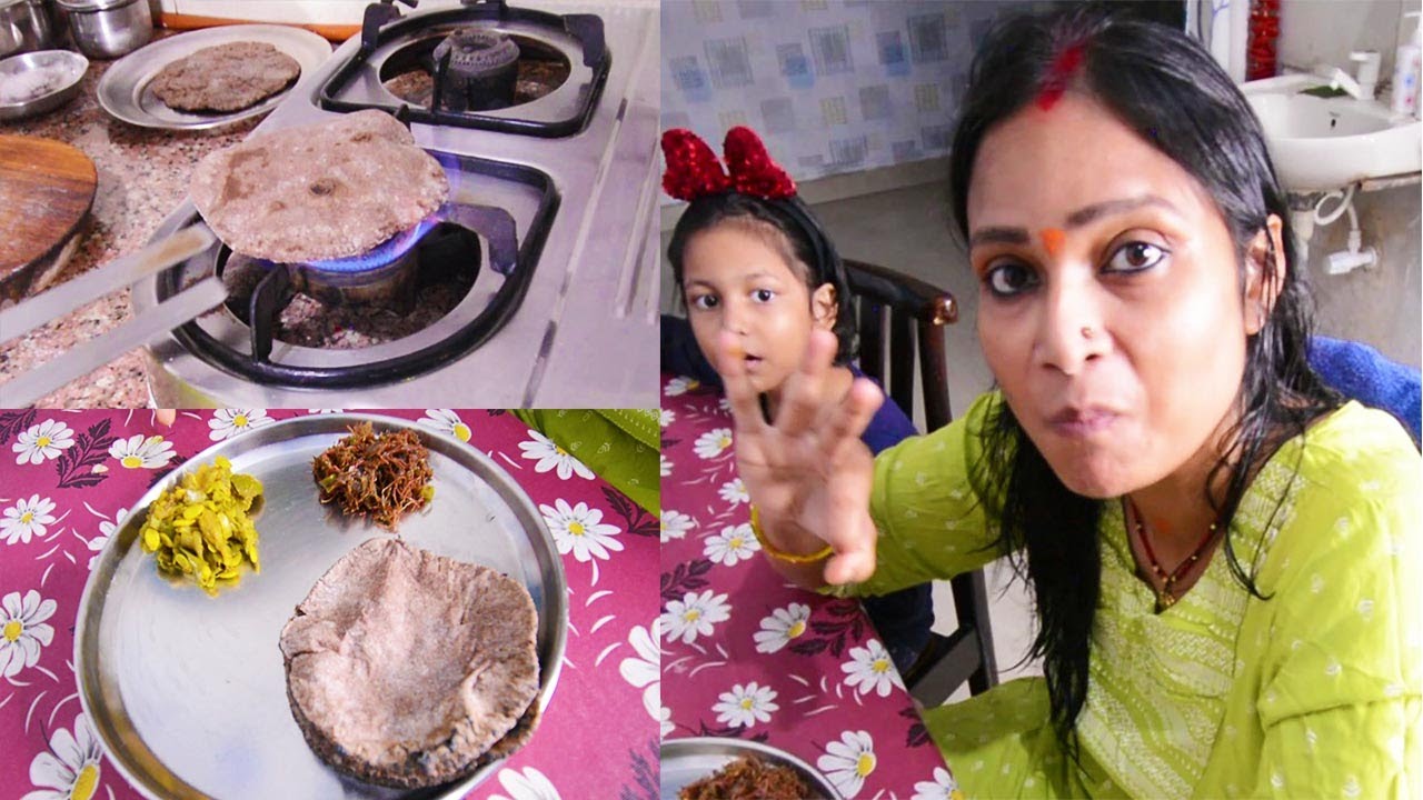 Jitiya vrat vlog day 01 || madua /raagi roti & noni saag recipe - YouTube