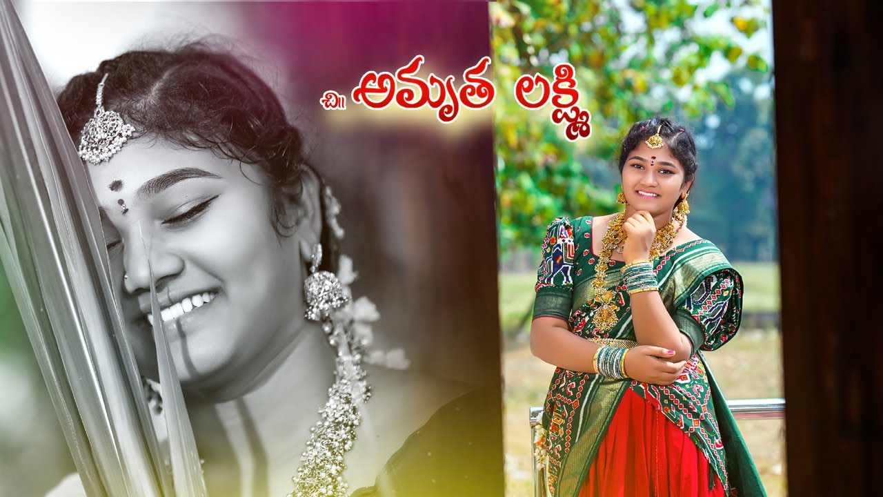 AMRUTHA LAKSHMI Half Saree Pre Shoot || #pranavalaya Song || By Divya Studio - YouTube