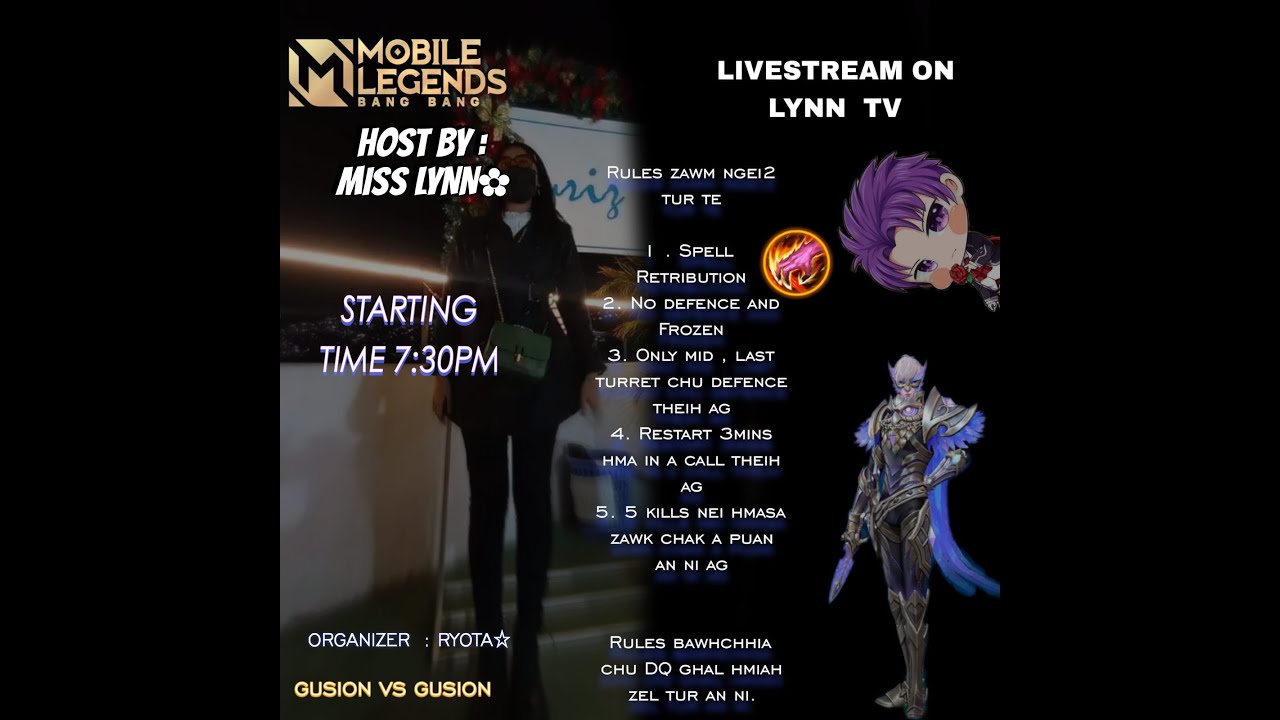 MOBILE LEGEND BANG BANG GUSION 1VS1 TOURNAMENT - YouTube