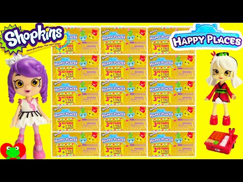 Shopkins Happy Places Kitty Kitchen, Bathing Bunny, Dreamy Bear and Lil Shoppies