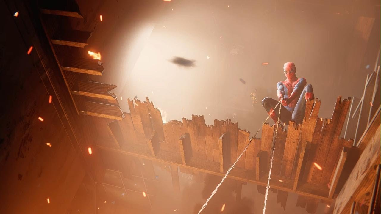 Marvel's Spider-Man building on fire - YouTube