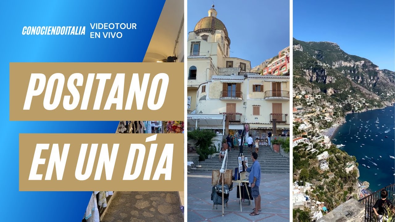 POSITANO recorrido por el centro y por su playa principal - YouTube
