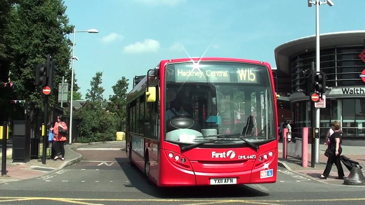 (HD) London buses on Routes W12, W15, 48 & 257 leave Walthamstow Bus ...