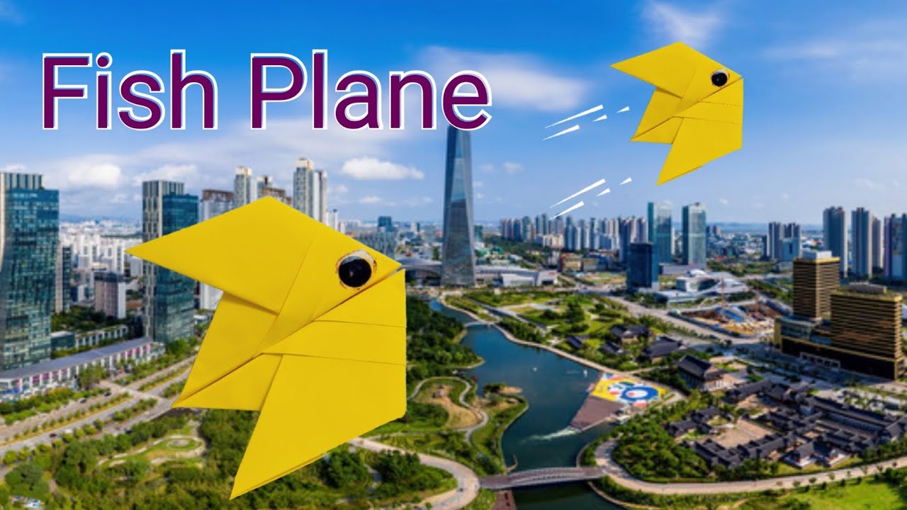 A4 Sheet Paper Design Plane, Paper Fish Plane Folding. - YouTube