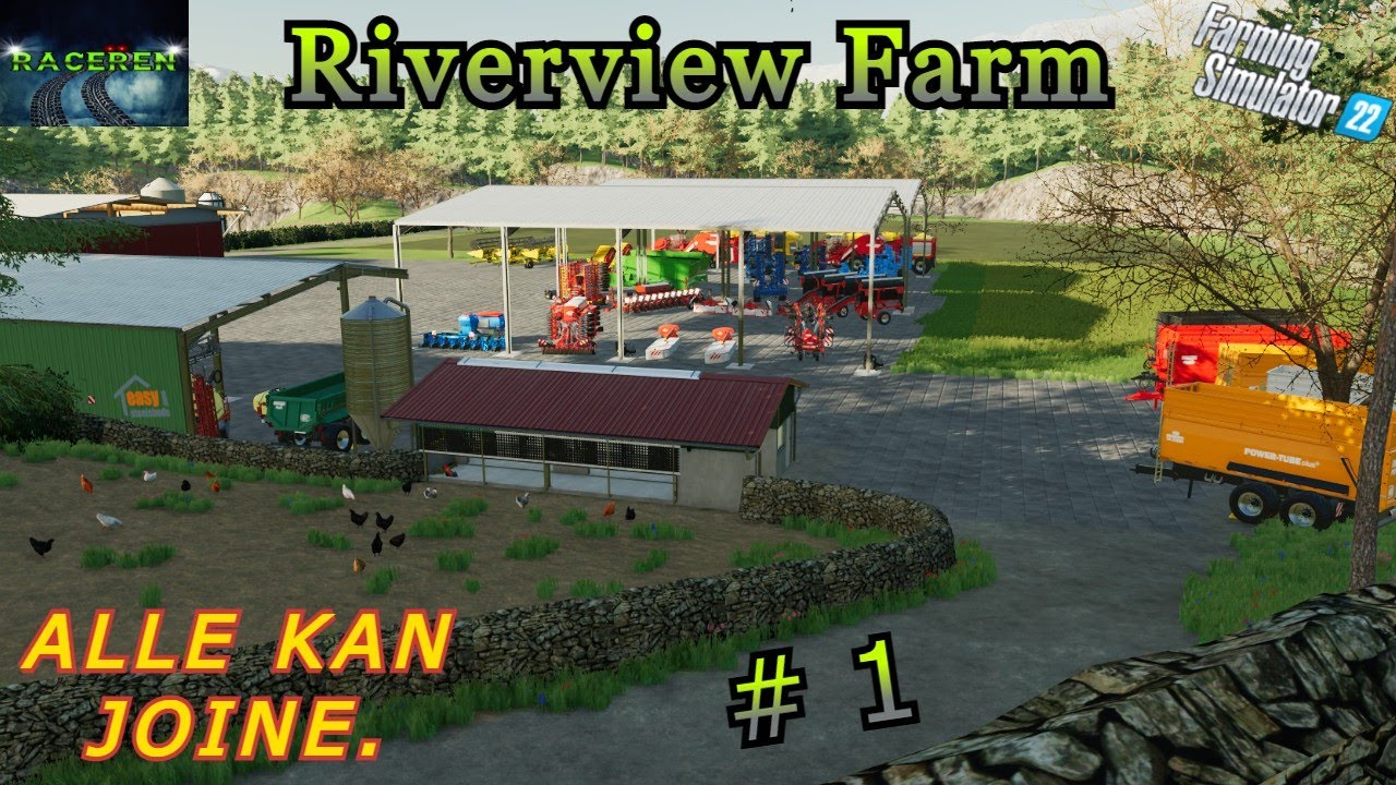 Live-Stream for alle FS22 Riverview Farm # 1 - YouTube
