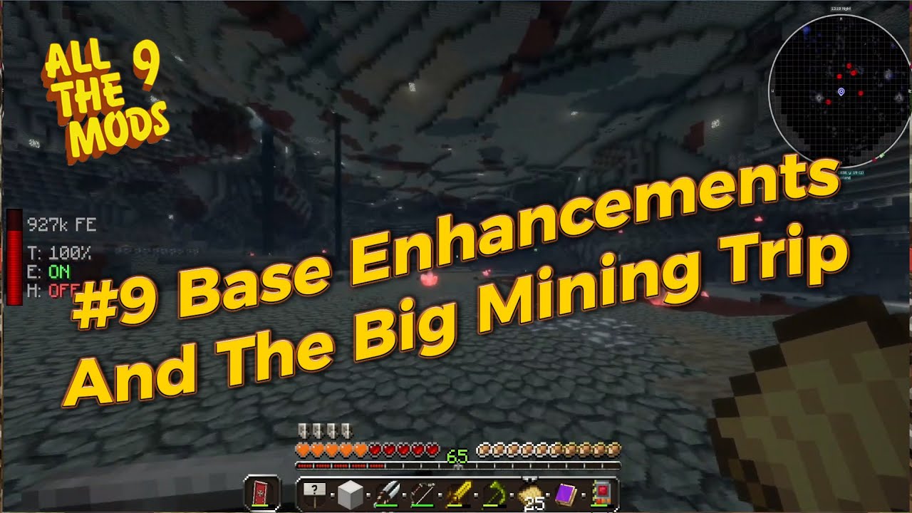The Minecraft Modpack #9 - Base Enhancements And The Big Mining Trip - YouTube