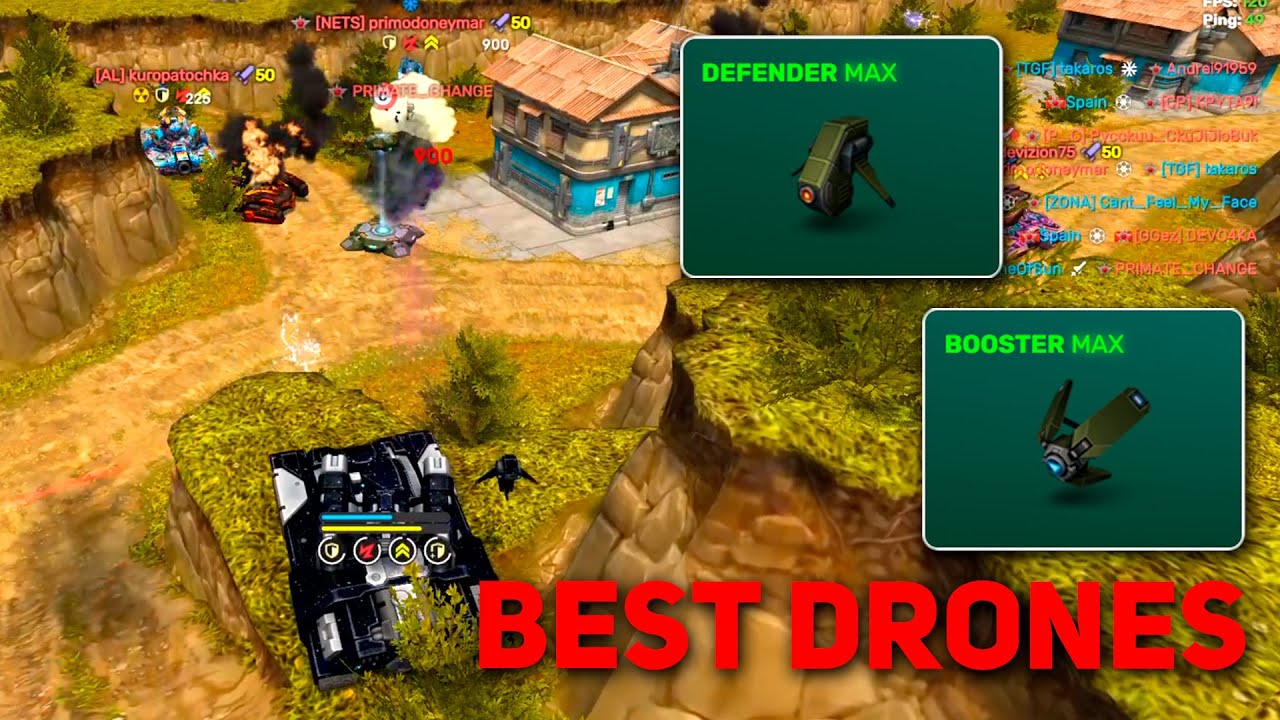 Tanki Online - Defender & Booster Drones Highlights | Montage of 2 Best ...