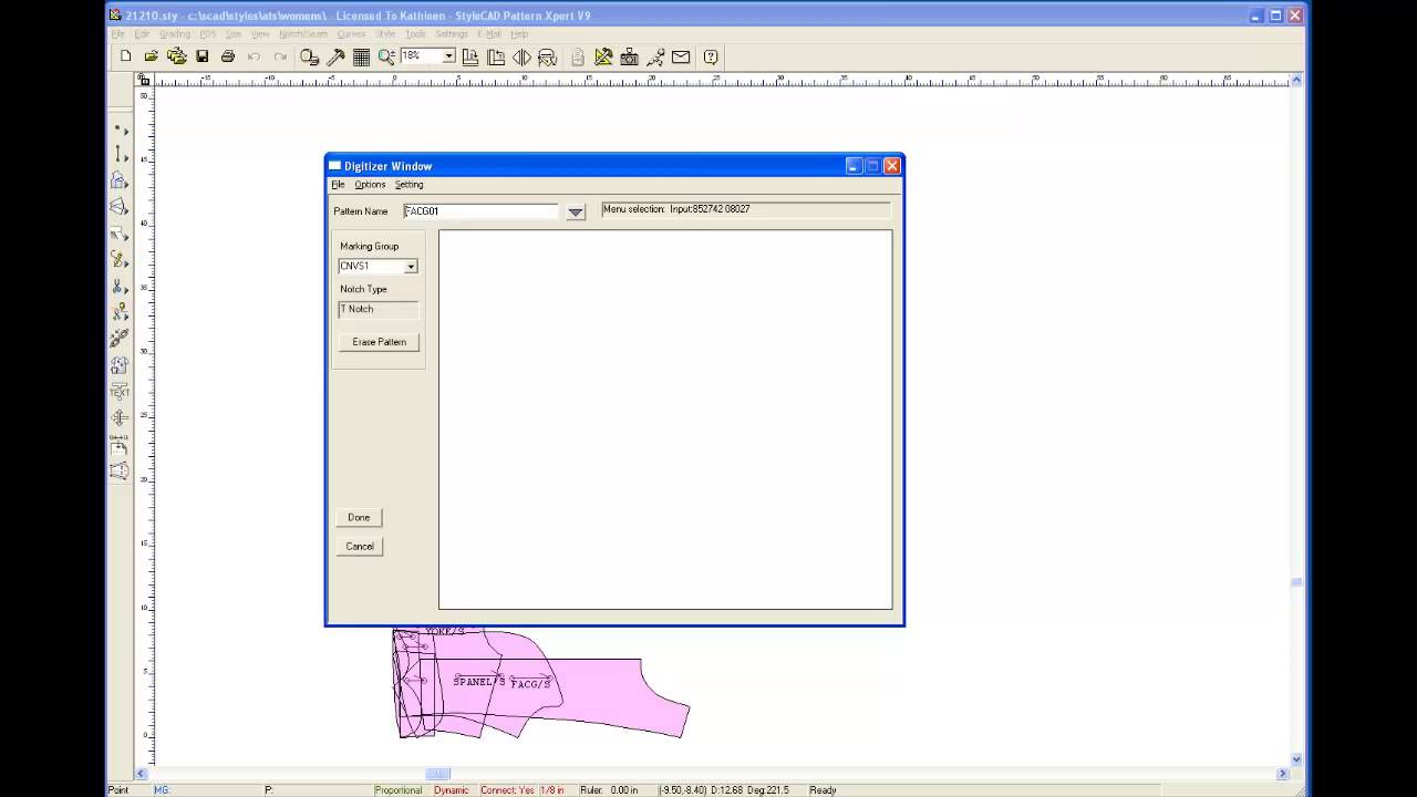 Digitizing clothing patterns - YouTube
