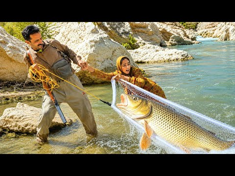 Leila’s Fishing Adventure by the River🎣🌊An Unsuccessful Catch,Fig Harvest & Kamdin’s Refreshing Swim