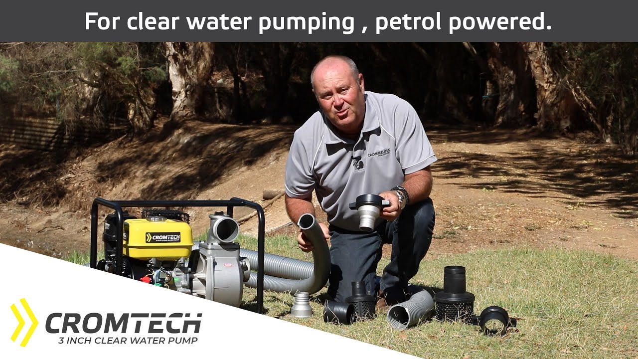 Cromtech Petrol Pump 3" - For clear water pumping - YouTube