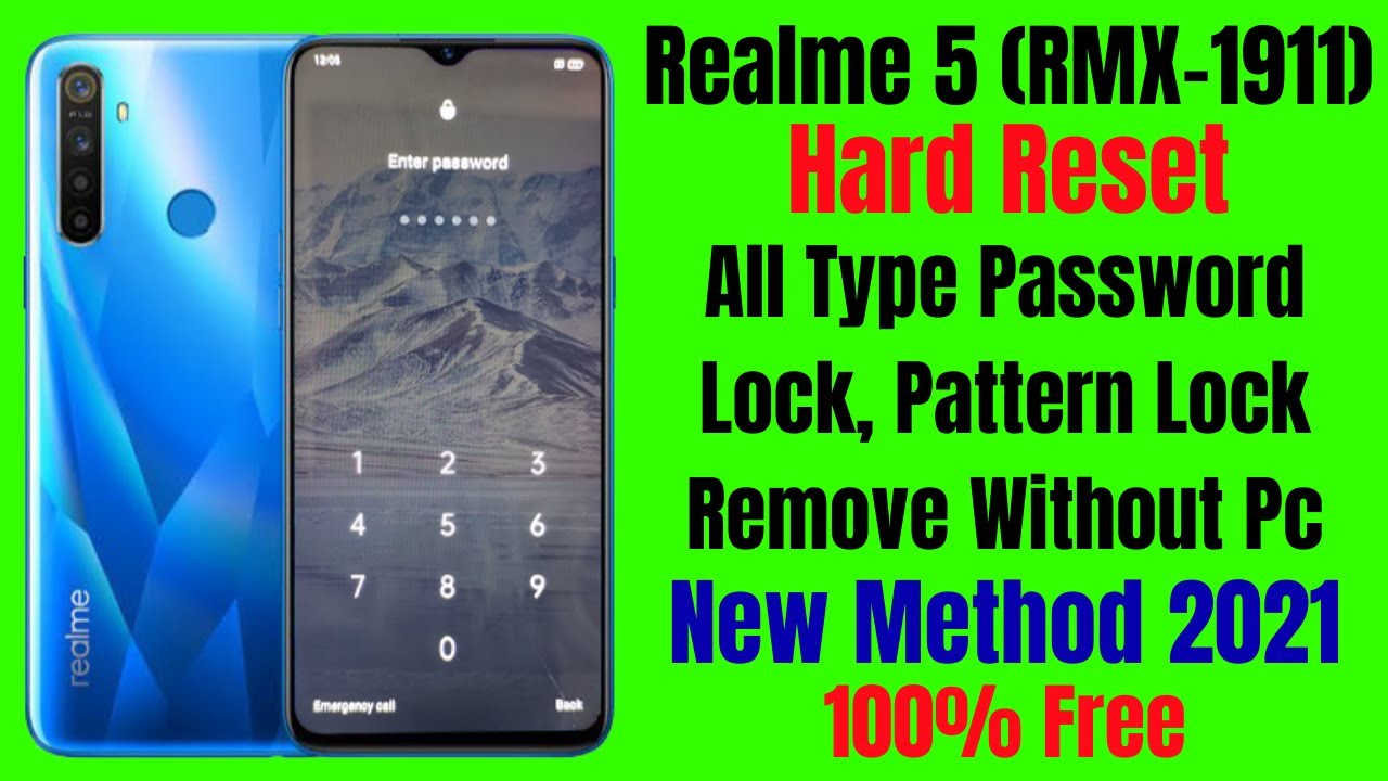 Realme 5 (Rmx-1911) Hard Reset ll All Type Password Lock, Pattern Lock ...
