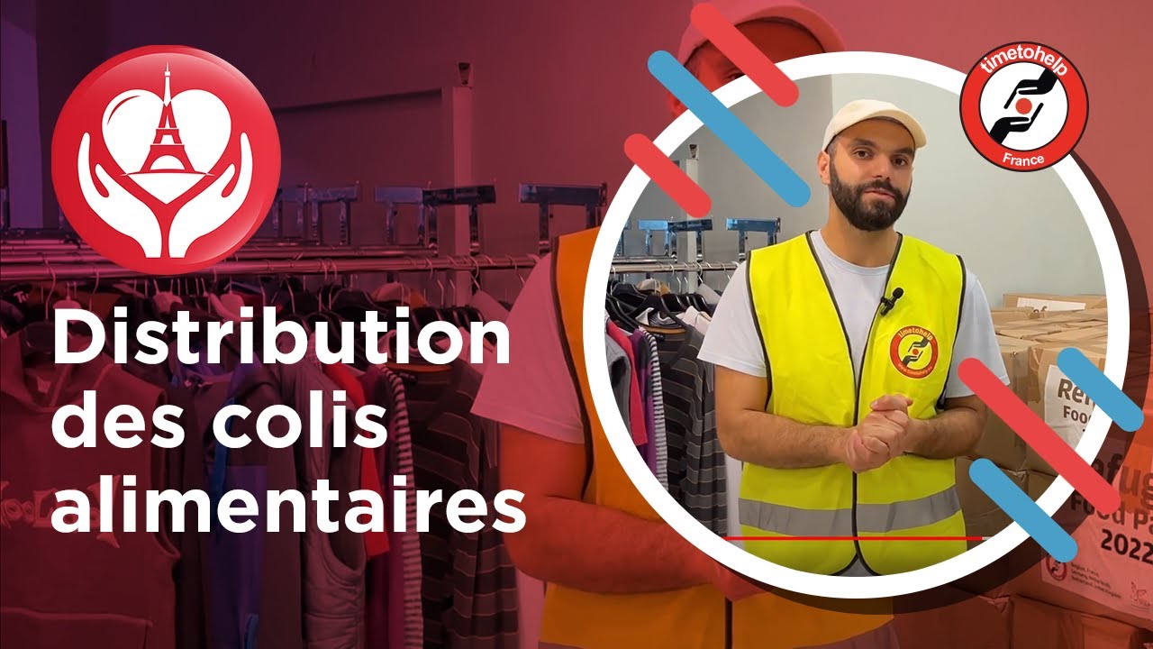 Distribution des colis alimentaires - YouTube