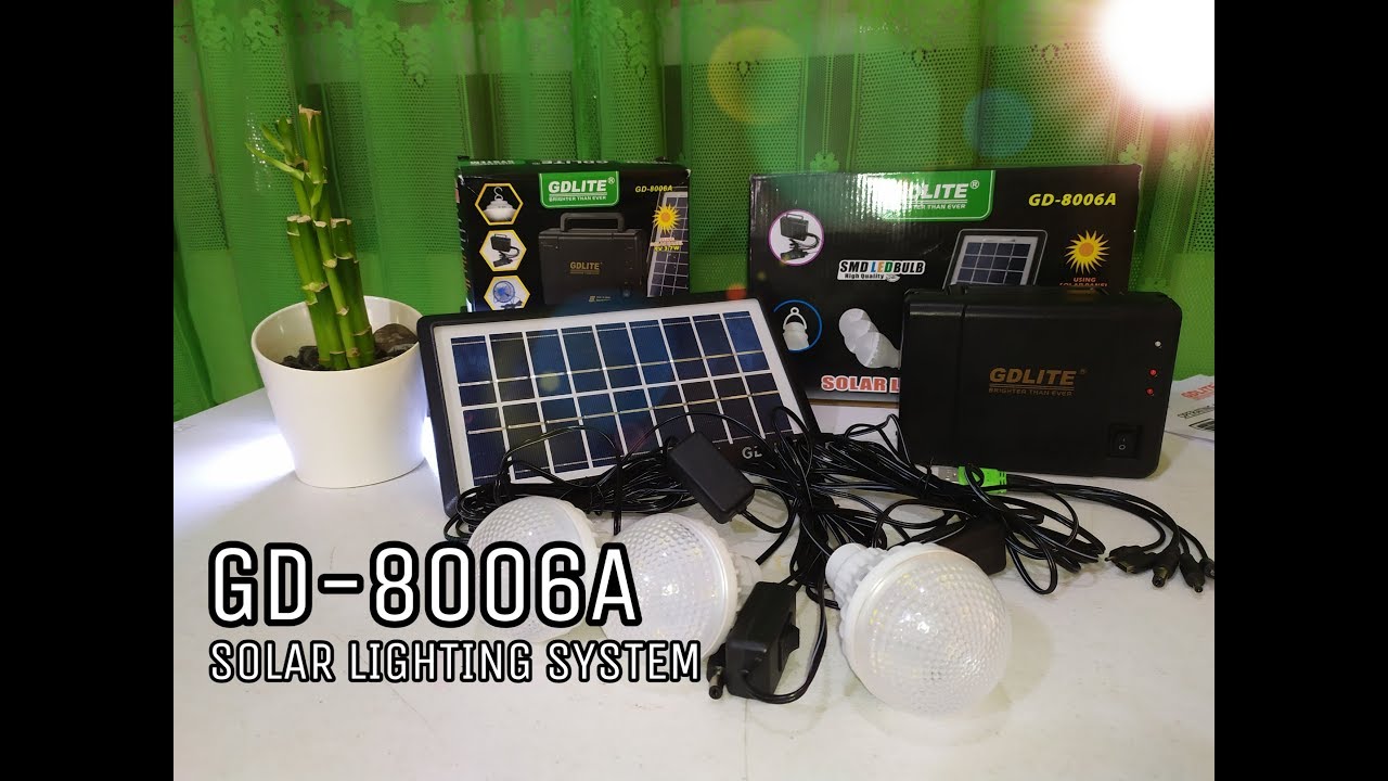 Solar Lighting Kit GD-8006A | AJ Graffix - YouTube