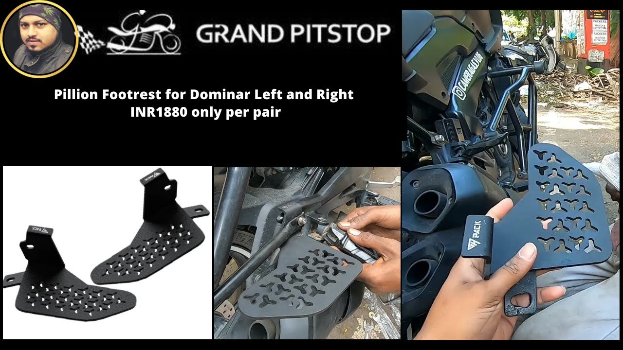 GRANDPITSTOP WIDE BIKE PILLION FOOTREST | Unboxing, Installation and ...