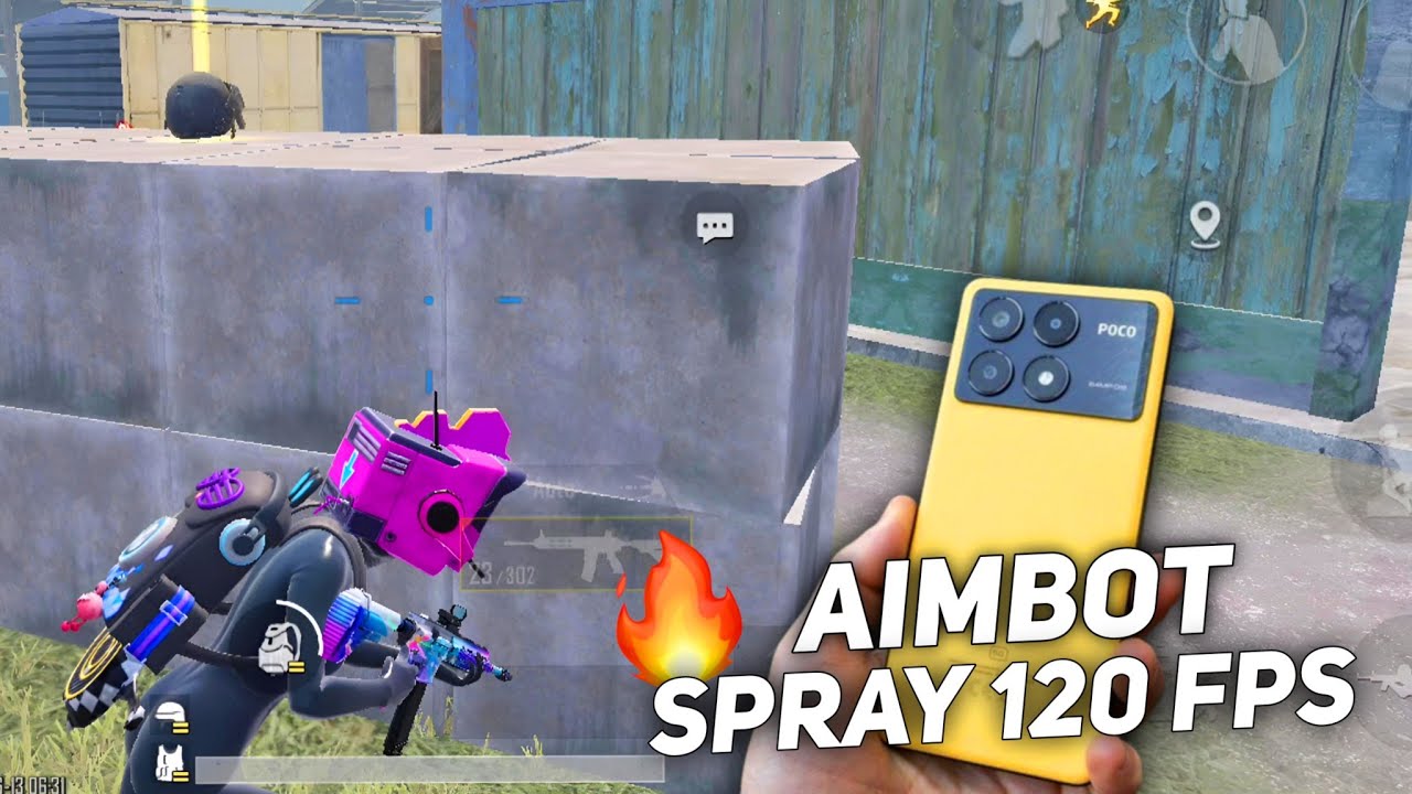 AIMBOT SPRAY 120 FPS TEST WITH FPS METRE TDM GAMEPLAY POCO X6 PRO 5g ...
