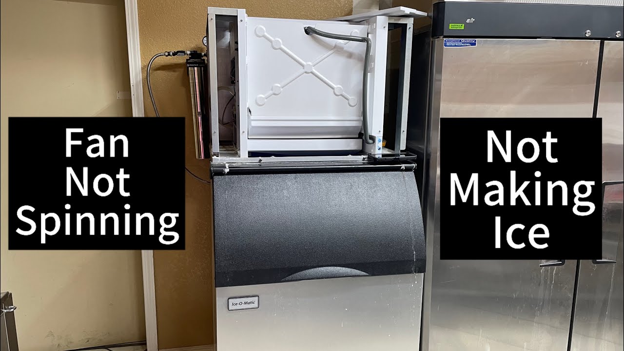 Ice-O-Matic ice machine fan not working and flashing red light - YouTube