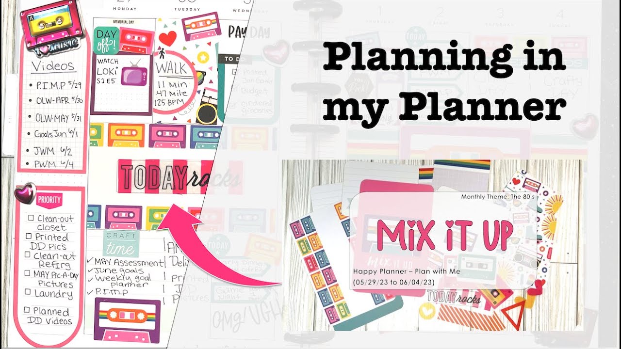 Planning in my Planner - "Mix it Up" layout (Happy Planner) - YouTube