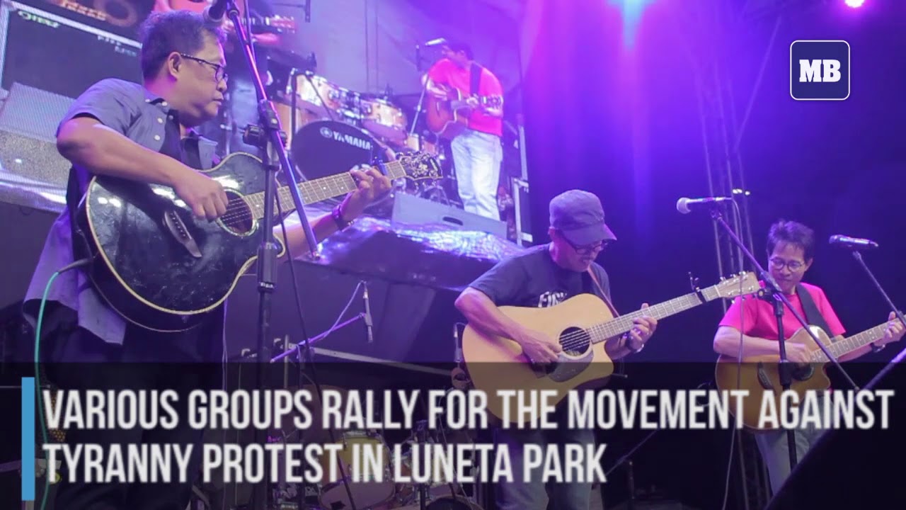 Various groups gather in anti-tyranny rally at Luneta Park - YouTube