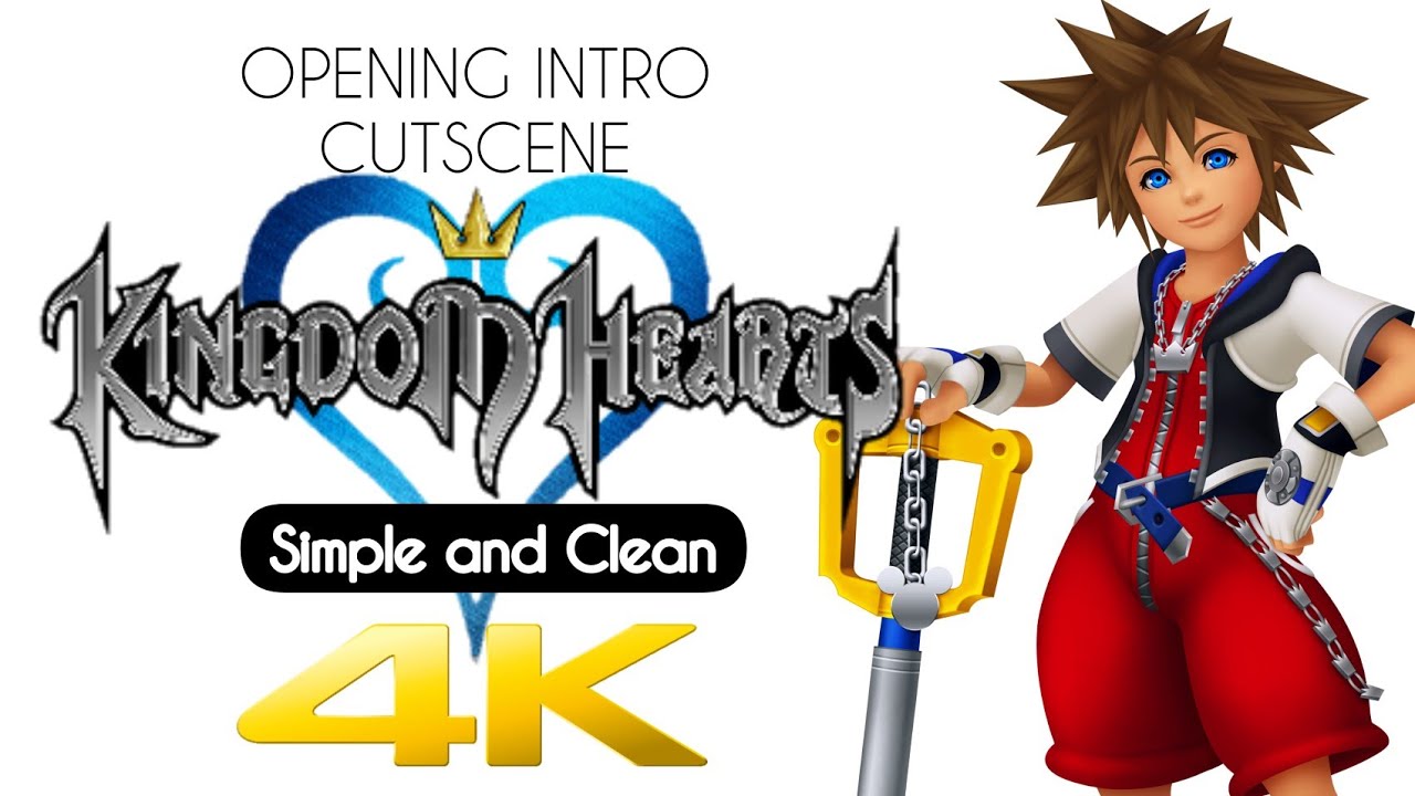 Kingdom Hearts Opening Intro Cutscene [4K] Simple and Clean by Utada ...