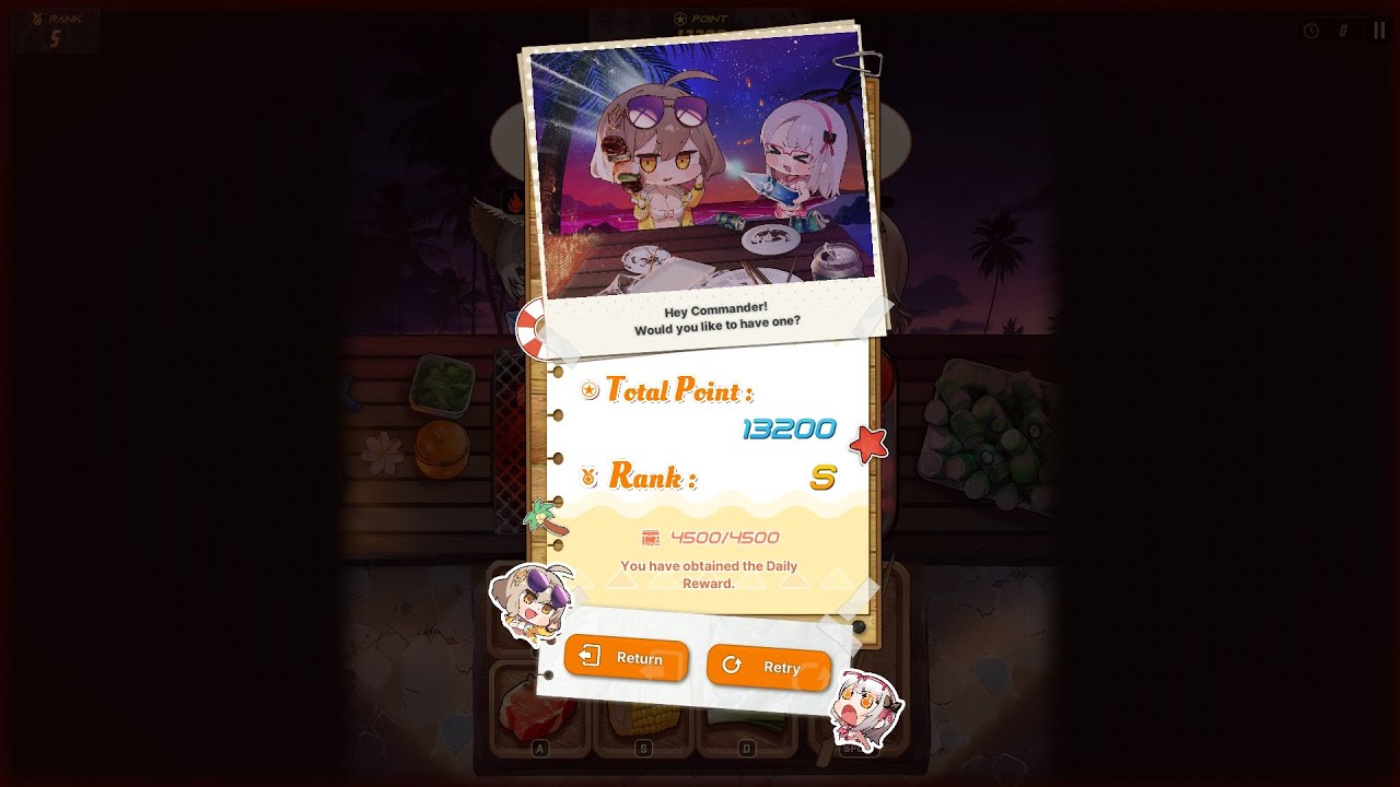 [Goddess of Victory: Nikke] Mini Game Barbecue 13200 score point - YouTube