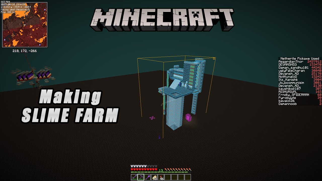 Minecraft LIVE | Playing Godcraft Making slime farm Nether Side - YouTube