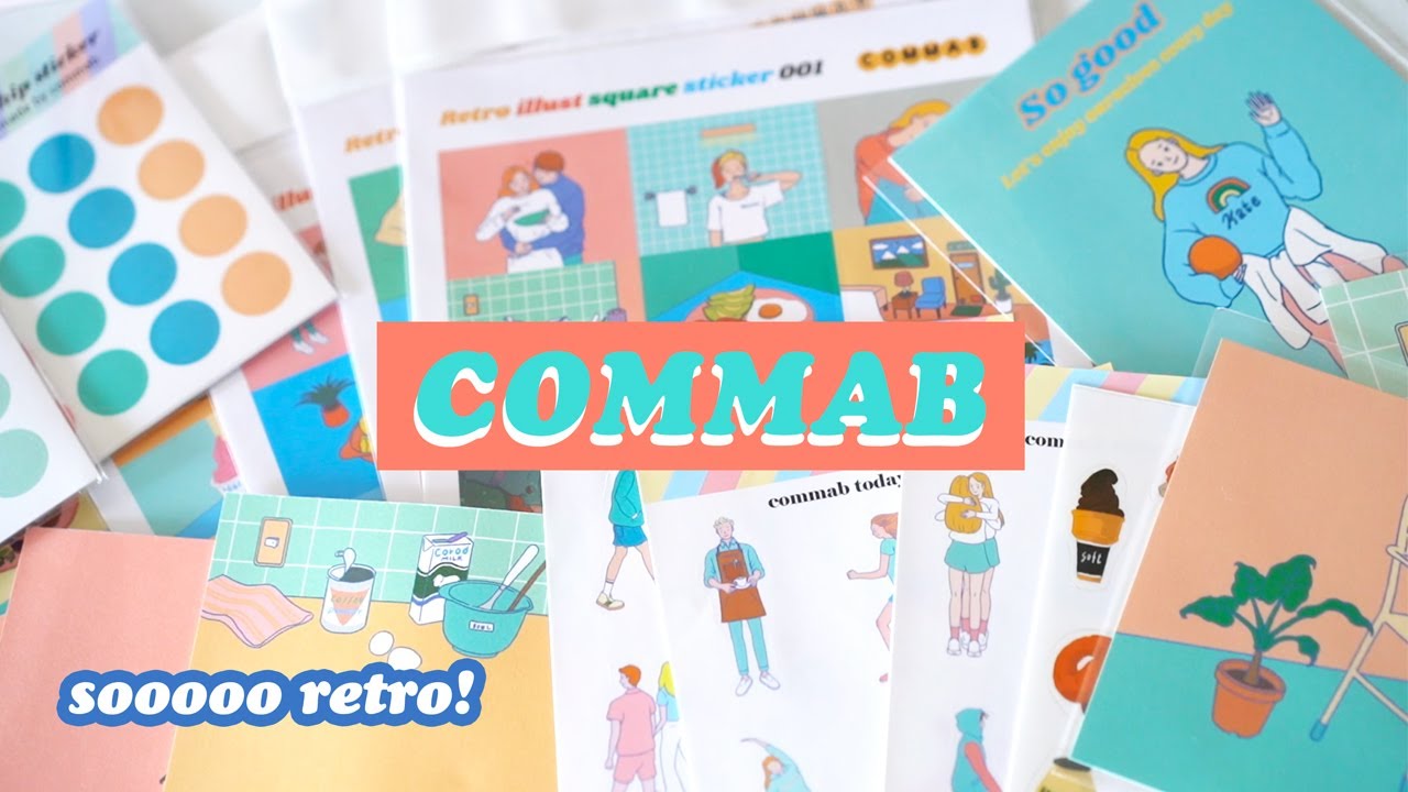 Brand Feature #3: CommaB // retro 90s korea sticker haul - YouTube