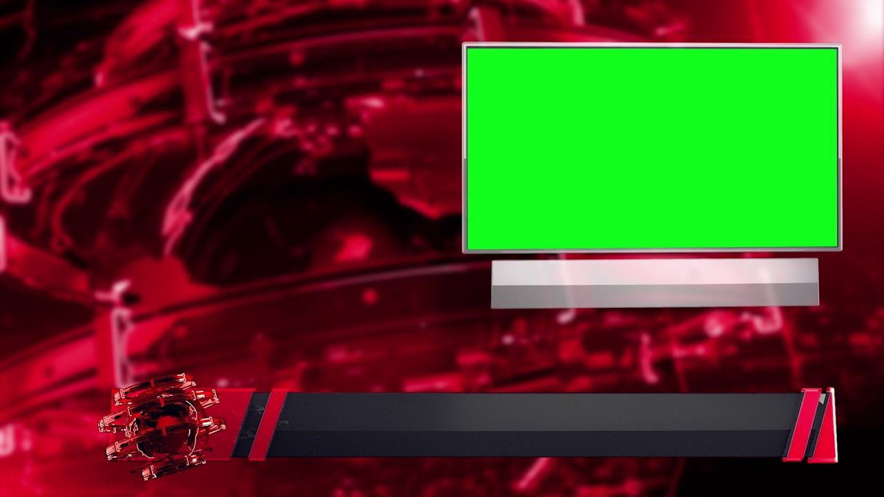 Professional News Studio (RIGHT) with PIP Monitor and Lower Graphics ...