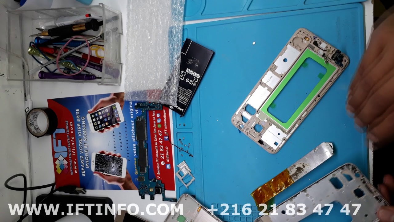 j7 prime disassembly lcd and cover replace - YouTube