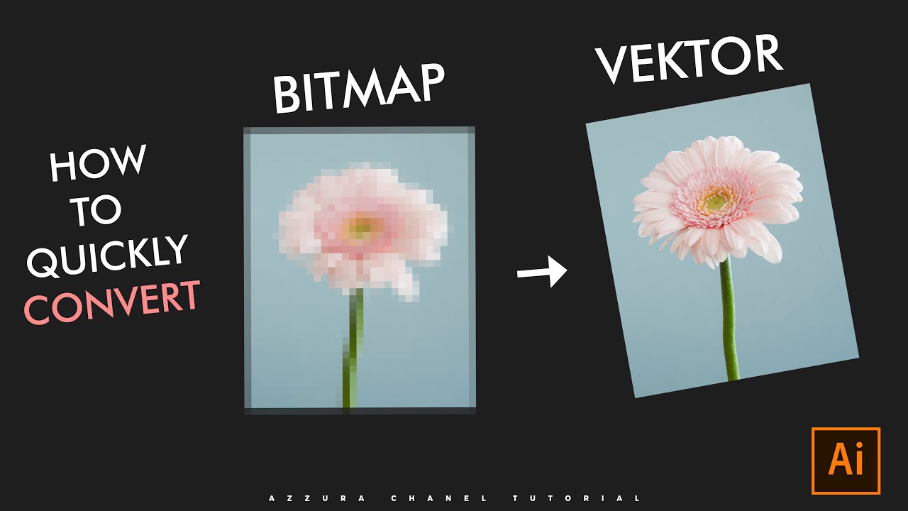 How to Convert Bitmap To Vektor | Adobe Illustrator - YouTube