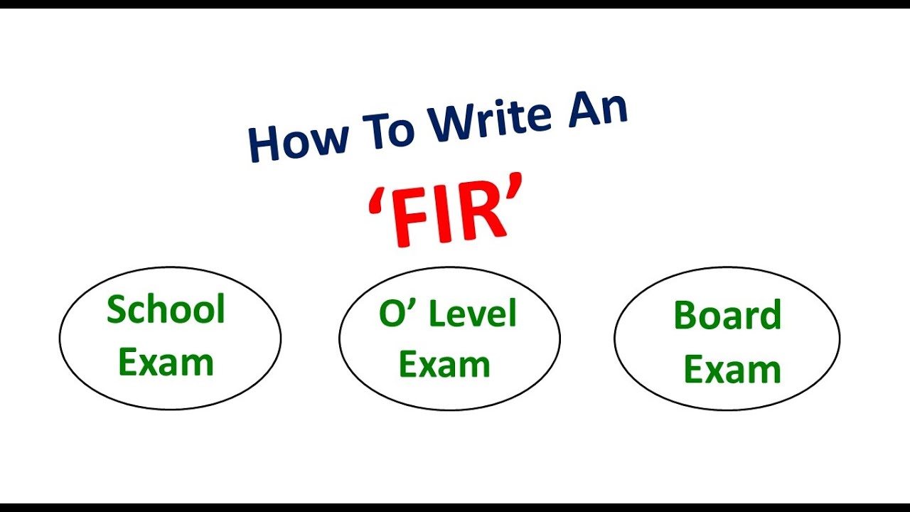 How to write an FIR | First Information Report | FIR writing format ...