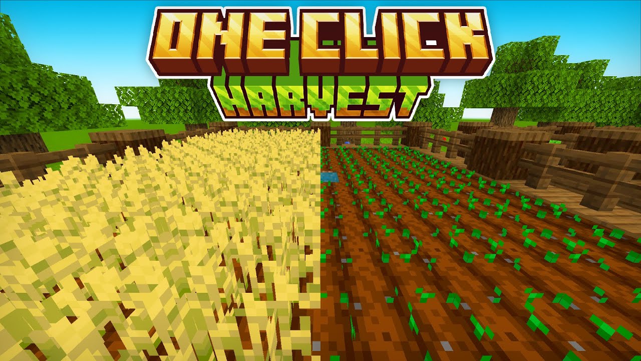 🌾 One-Click Harvest Add-On for Minecraft! | Minecraft Bedrock 1.21.51+ - YouTube