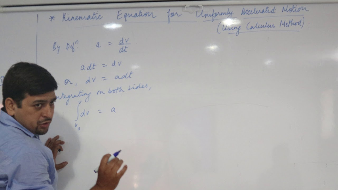 1st Equation of motion using calculus - YouTube