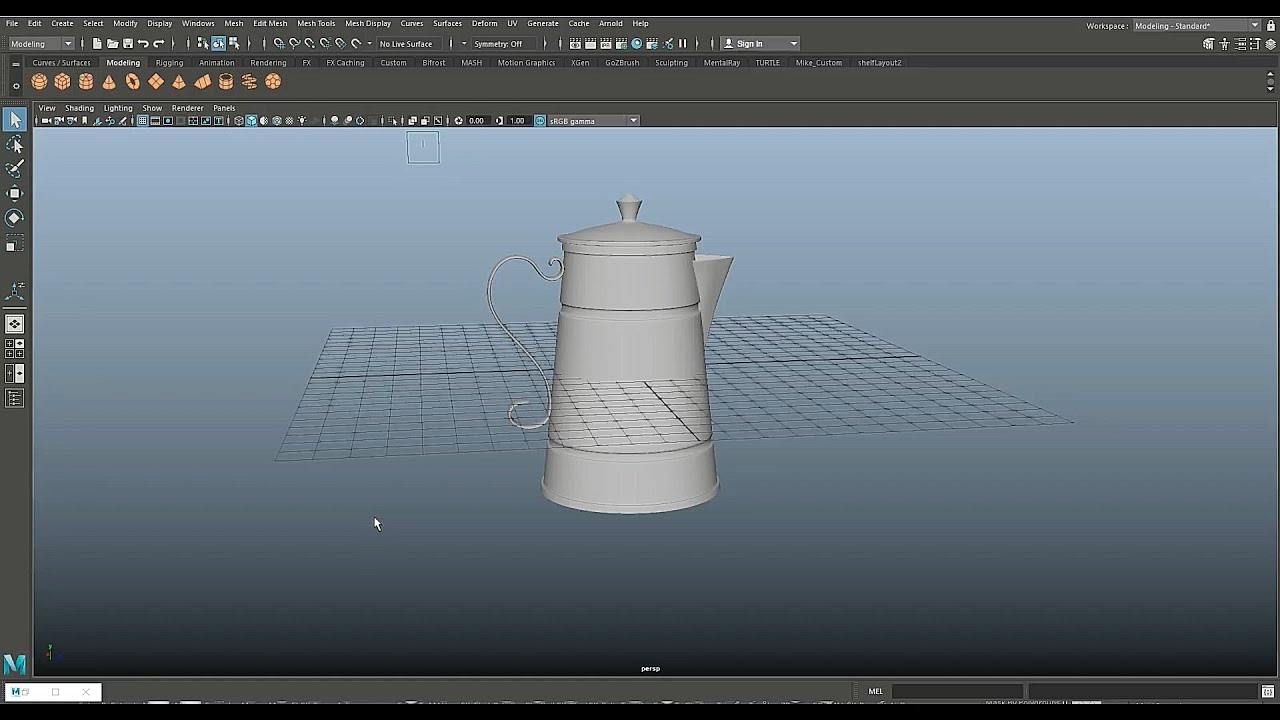 3d modeling tutorial || Modeling a coffee pot in Maya || Maya Tutorial ...