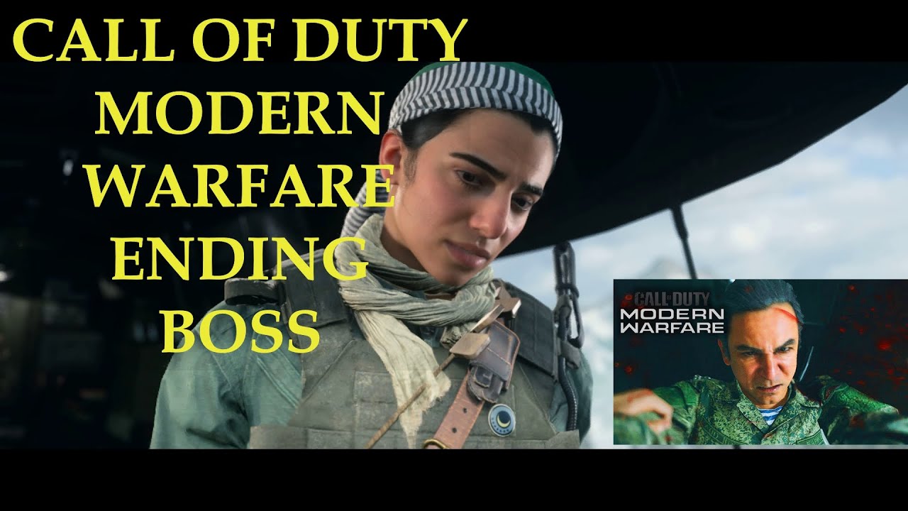 Call of duty modern warfare 2019 Ending final Boss - YouTube