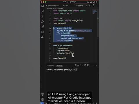 Use Gradio as UI for LangChain - YouTube