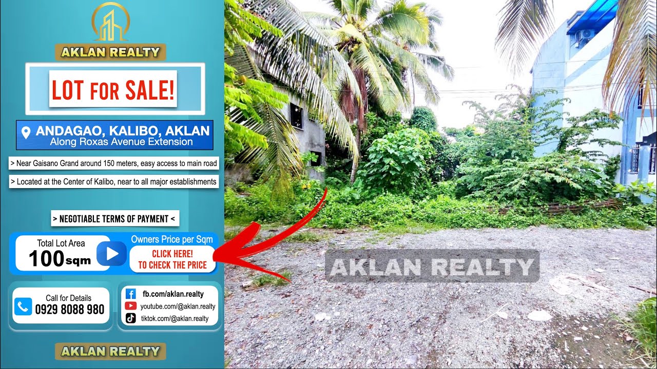 Kalibo, Aklan | Lot for Sale! 100sqm in Brgy. Andagao (Status ...