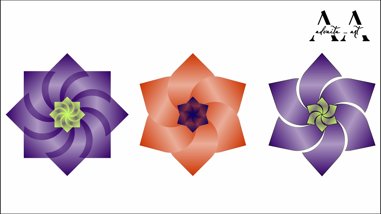 Three Beautiful Rangoli Design in Corel Draw - YouTube