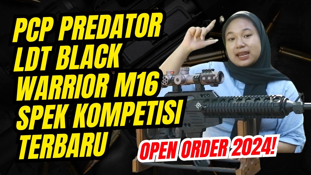 Senapan Kompetisi Replika M16! PCP Predator LDT Black Warrior M16 Siap ...